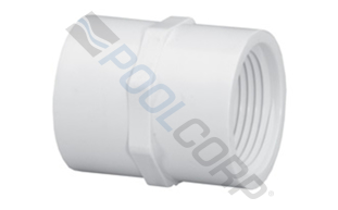 POOL360 | .75" White FPT x FPT SCH40 PVC Coupling