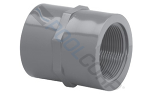 POOL360 | 1.5" Gray FPT x FPT SCH 80 Coupling