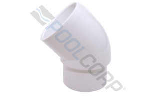POOL360 | 2" White SP x Slip SCH40 PVC 45 Degree Street Elbow