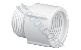POOL360 | .5" White MPT x FPT SCH40 PVC Riser Extender
