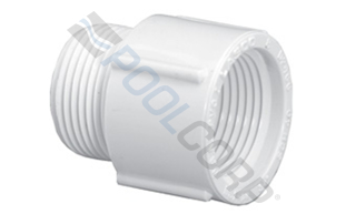 POOL360 | .75" White MPT x FPT SCH40 PVC Riser Extender