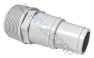 POOL360 | 1.5" x 1.25" White MPT x Barb Pool/Spa Hose Adapter