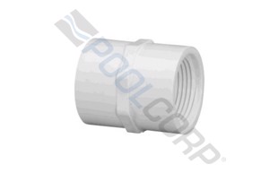 POOL360 | 1.25" White FPT x FPT SCH40 PVC Coupling