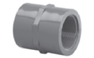 POOL360 | .75" Gray FPT x FPT SCH40 PVC Coupling