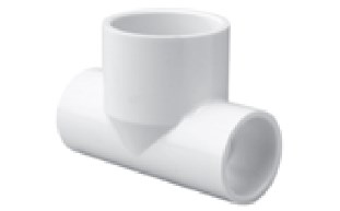 POOL360 | 1" x 1.25" White Slip x Slip x Slip SCH40 Bullhead Tee