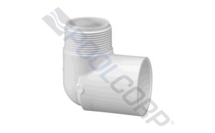 POOL360 | .75" White MPT x Slip SCH40 PVC 90 Degree Street Elbow