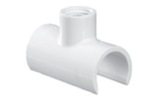 POOL360 | .75" White Snap-On x FPT SCH40 Tee