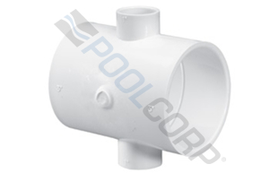 POOL360 | 3" x 1" White Slip x Slip x Slip x Slip SCH40 Reducing Cross