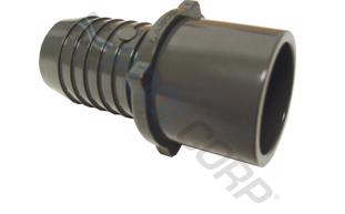 POOL360 | 1" x 1" Gray Insert x Spigot (.75" Slip) Fitting Adapter