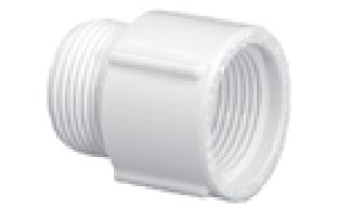 POOL360 | 1" White MPT x FPT SCH40 PVC Riser Extender
