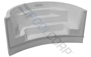 POOL360 | AF W_POLEKIT 8' STEP CURVE ROMAN CNTLVR WHT