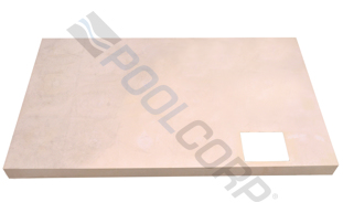 POOL360 | 6' Skimmer Polymer Panel with Flush Mount 1084 Cut Out, Manila