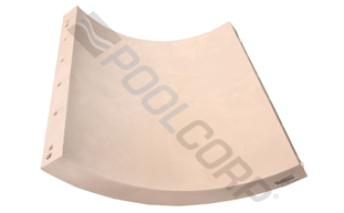 POOL360 | 2' 90 Degree Radius Corner Polymer Panel, Manila