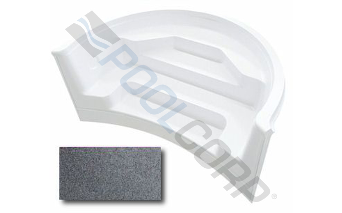 POOL360 | AF STEP ONLY GRY STEP 8' CURVE ROMAN GRY GRNT