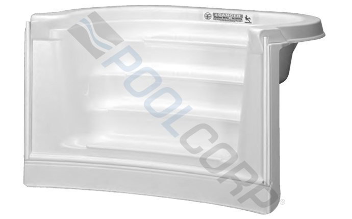 POOL360 | 42" x 6' Thermoplastic Cantilever French Curved Step with ...
