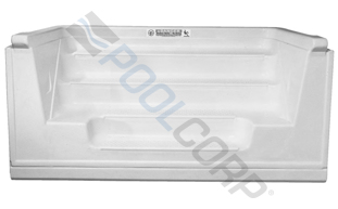 POOL360 | 8' x 42" 4-Tread Straight Sit ’N Step with Braces Thermoplastic Step Collection, White