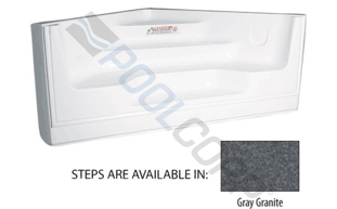 POOL360 | AF POLEKIT CNTLV STEP I/S CORNER 90^ GRA GRANIT
