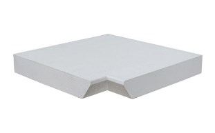 POOL360 | 16" x 24" Ivory Satin Tilt Inside Corner Coping