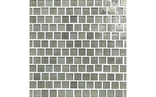 POOL360 | 1" x 1" Glass Tile Elemental Quicksilver