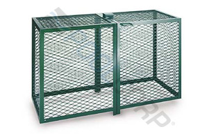 POOL360 | 24" x 60" x 36" Black Dual Swing Backflow Cage