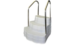 POOL360 | Oasis Inground Pool Step with Stainless Steel Rails