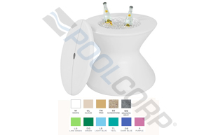 POOL360 | 22" Cloud Signature Side Table with Lid with Umbrella Hole