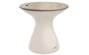 POOL360 | Wheat Lid Cloud Base Autograph Tall Ice Bin Side Table