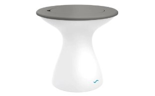 POOL360 | Gray Lid White Base Autograph Tall Ice Bin Side Table