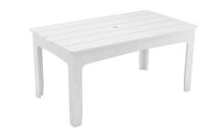 POOL360 | 63" White Mainstay Rectangular Dining Table