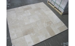 POOL360 | 3cm x 12" x 24" Classic Tumbled Paver Ivory