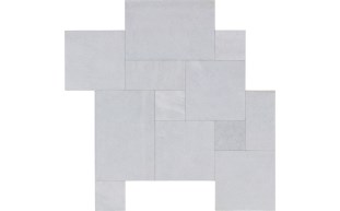 POOL360 | 3cm Marble French Pattern Paver Sandblasted Ocean Blue