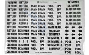 horizon | Black on White IDL Plumbing Identification Label Set