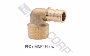 POOL360 | LEGEND 1" NL BR PEX X 1" MNPT ELBOW