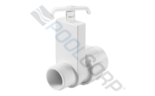 POOL360 | 1½" White Uni-Body Valve Slip Union x MIPT