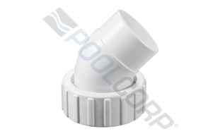 POOL360 | 2" White 45 Degree PVC Spigot Union Assembly Half