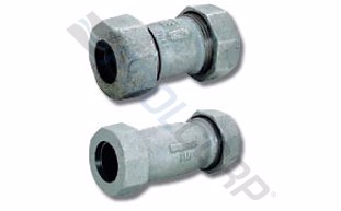 POOL360 | 1" Galvanized Malleable Long Compressed Coupling