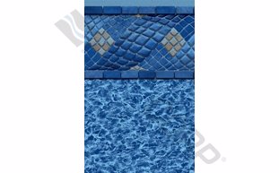 POOL360 | 12' Round Vortex Tile Full Print Union Beaded Liner