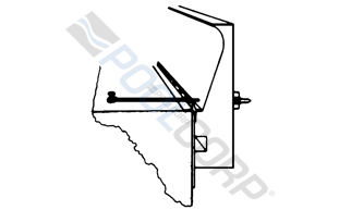 POOL360 | 8' Keystone Cantilever Pool Form with White Cove Strip