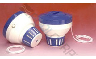 POOL360 | Blue and White Floating Chlorinator with 6' Cord for 3" Tablets