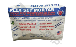 POOL360 | 50 lb Flex Set Mortar Top-Level Polymer Modified Thin Set White