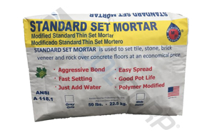 POOL360 | 50 lb Standard Set Mortar Polymer Modified Thin Set Gray