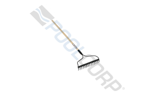 POOL360 | 14-Tine Bow Rake with 48” Wood Handle