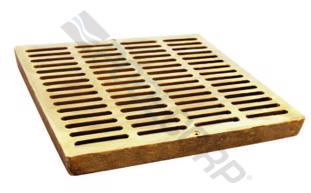 POOL360 | 12" x 12" Square Grate Brass