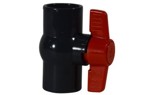 POOL360 | 1-1/4" Grey MIP Ball Valve Socket x Socket