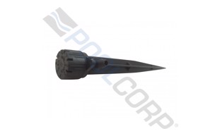 POOL360 | Black Dial-a-Flo™ 180° Adjustable Emitter with 6" Stake­ 0-10 GPH