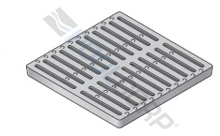 POOL360 | 9" Square Cast Iron Grate