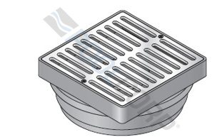 POOL360 | 6" Satin Brass Square Grate with Styrene Adapter