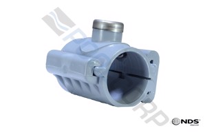 POOL360 | 2" x 3/4" FPT Clamp-It™ Gray Saddle for PVC IPS Pipe