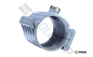 POOL360 | 4" Clamp-It FPT Saddle with 3/4" Tap for IPS Pipe