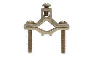 POOL360 | 1/2" to 1" Heavy Duty Bronze Ground Clamp for Direct Burial